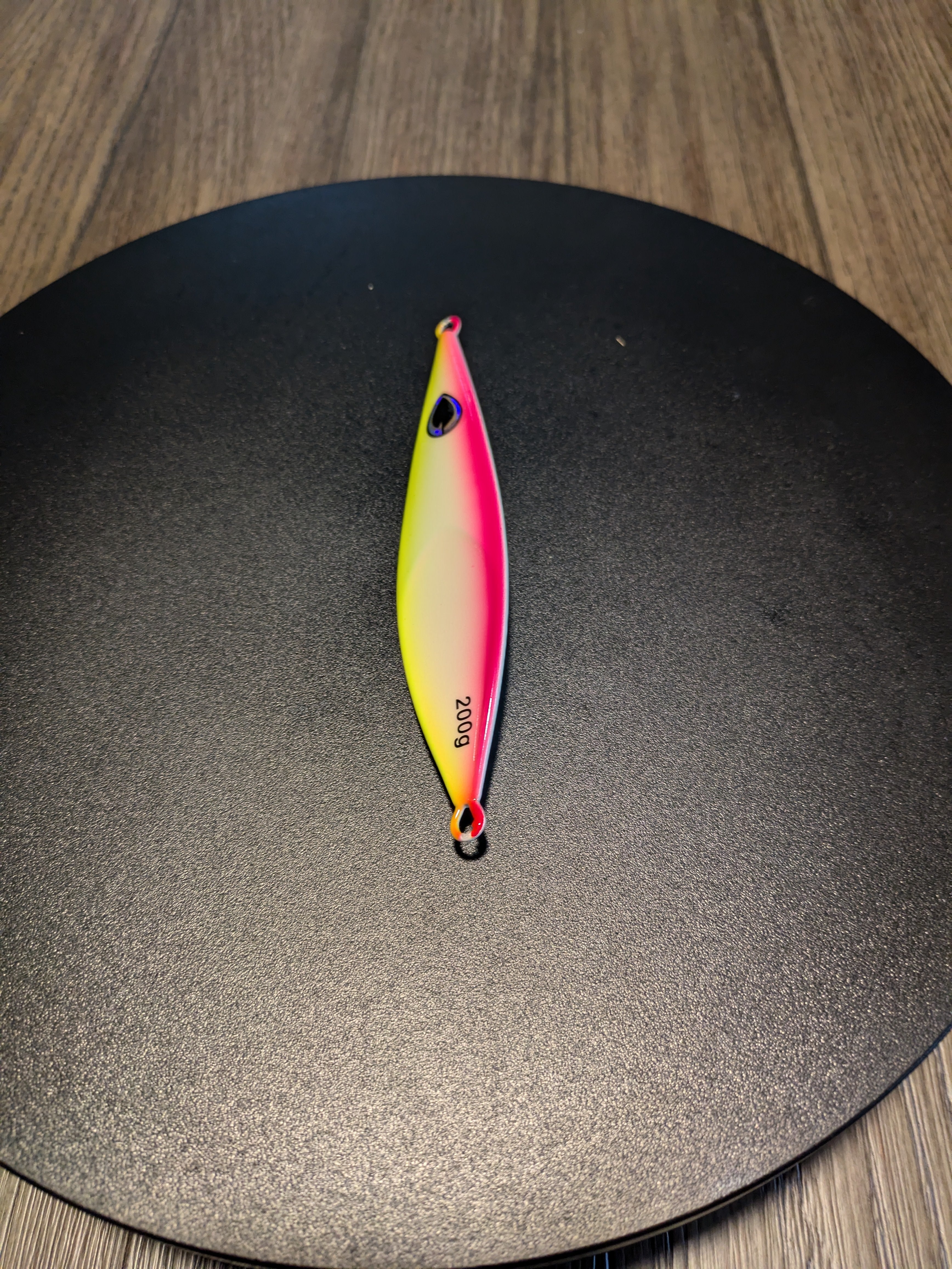 TJC200-081 Slow Pitch Jig: Pink and Glow. AKA "The Dipper"