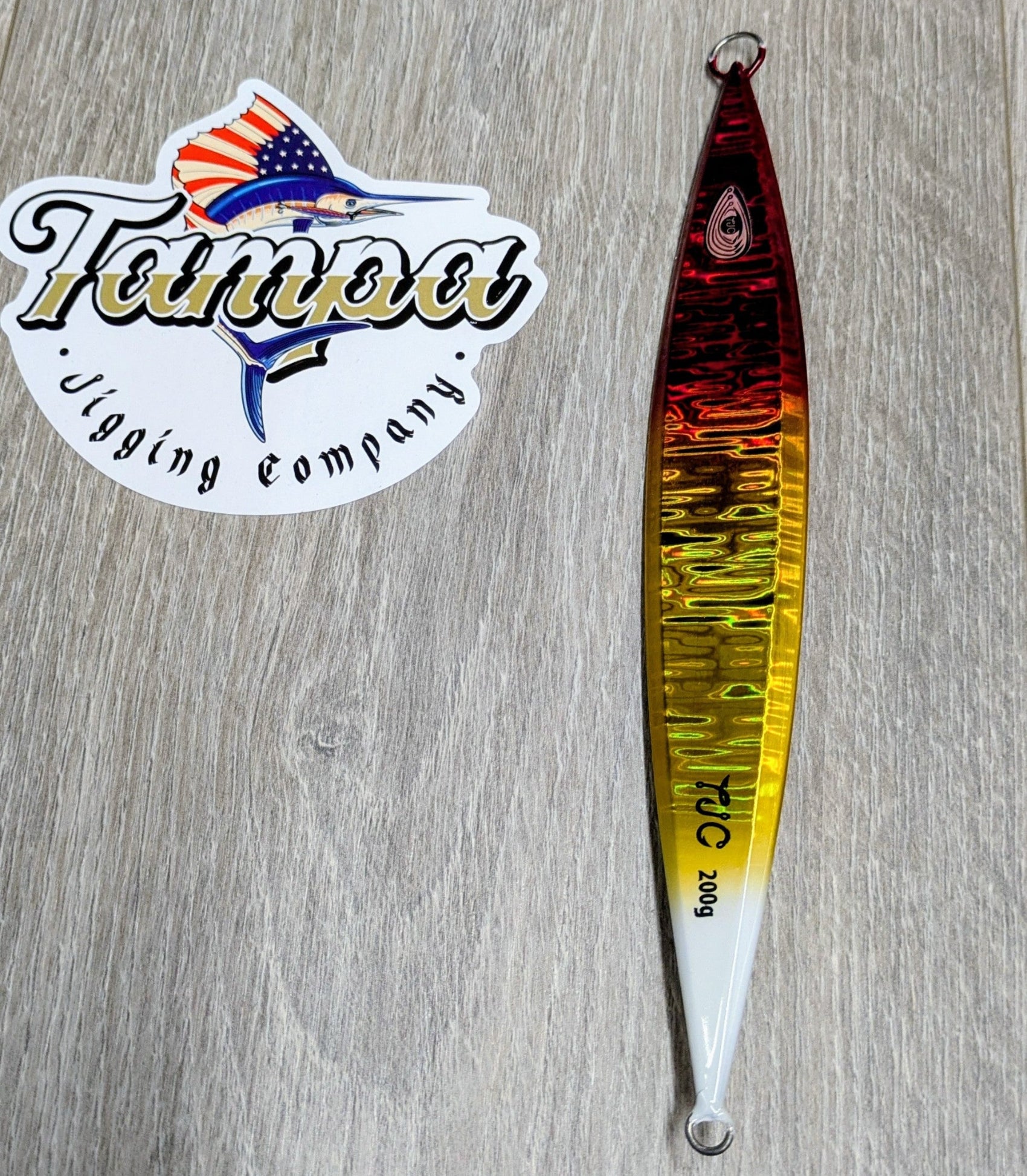 TJC200-070 Slow Pitch Jig: Copper Gold with Glow Accents "The Blade 20